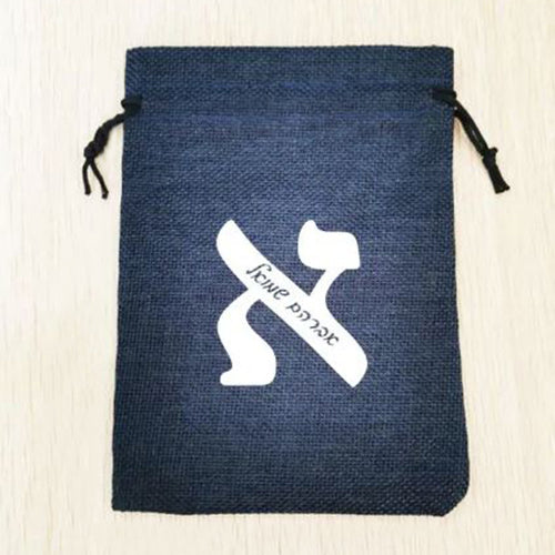 Personalized Navy Linen Bags – Ali Affordable