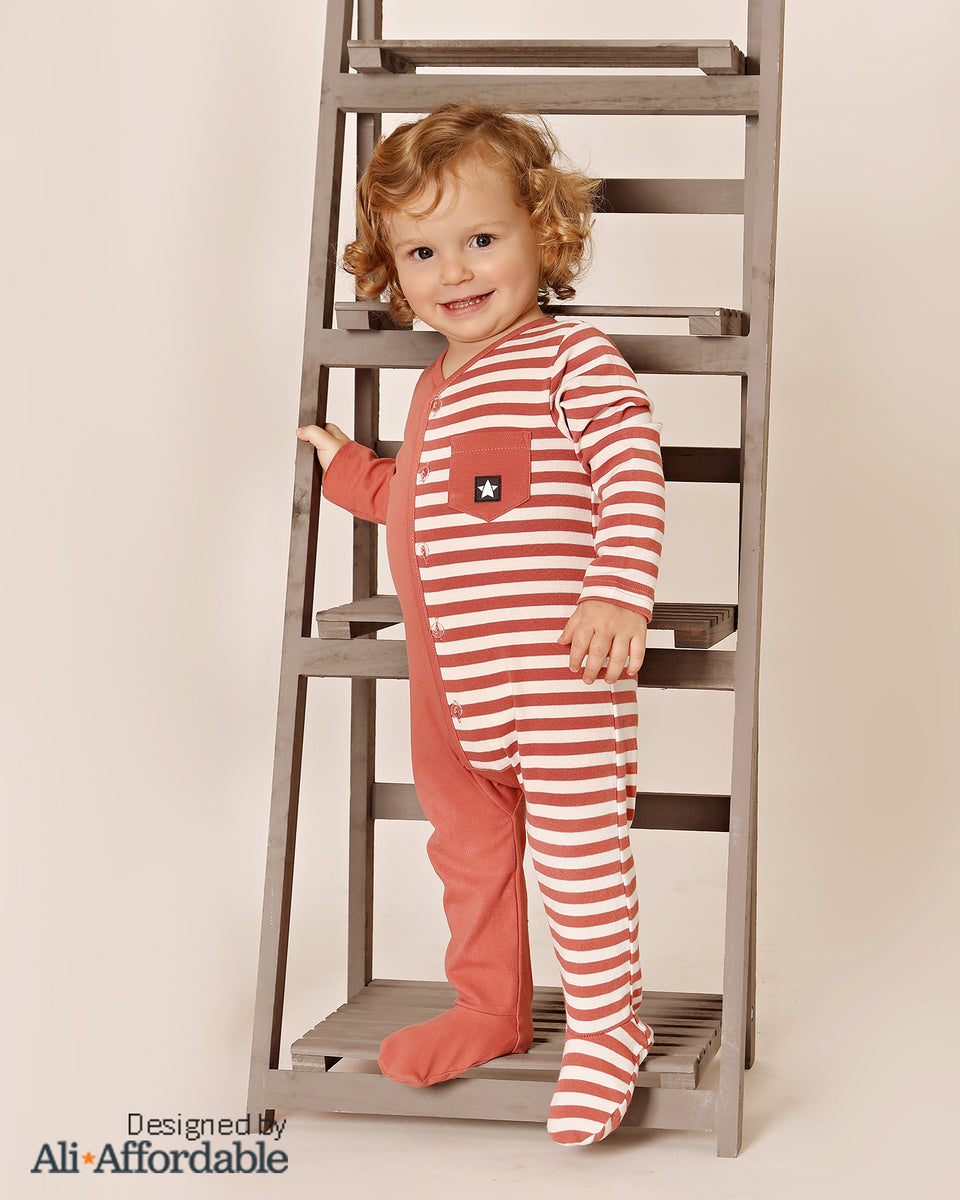 Half Striped Footie – Ali Affordable