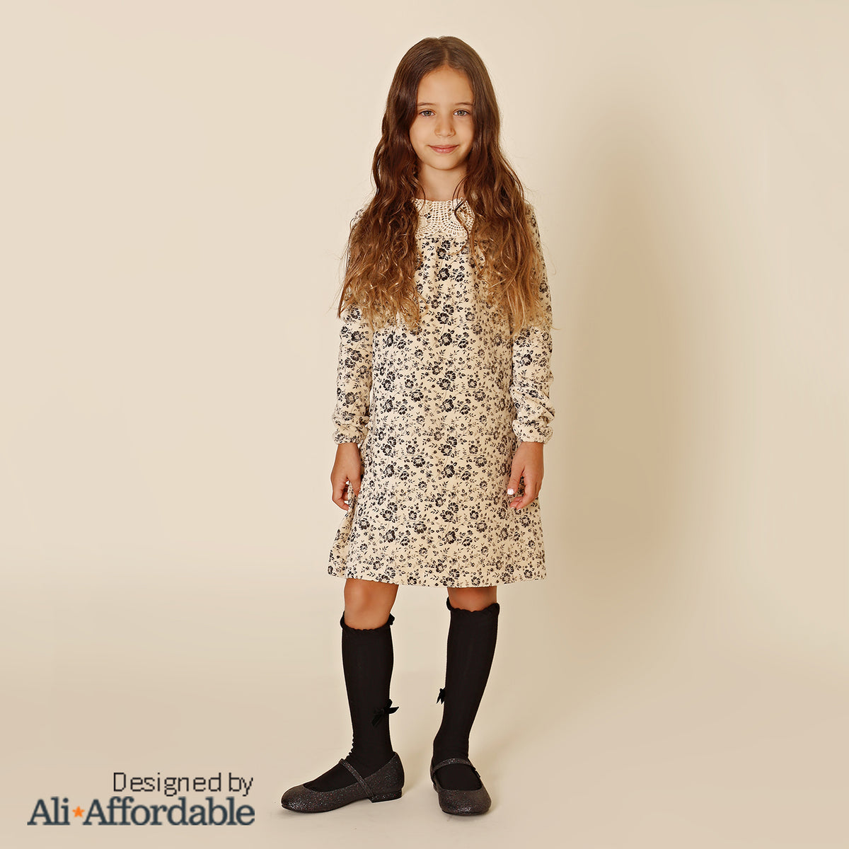 Corduroy Floral Shabbos Dress – Ali Affordable