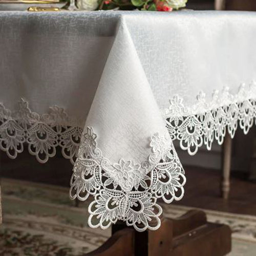 Lace Trim Tablecloth – Ali Affordable